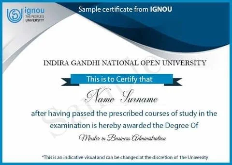 ignou certificate